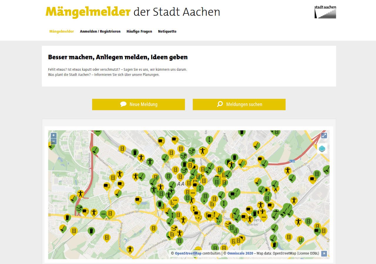 Erfolgreicher Start für den Mängelmelder in Aachen - wer denkt was GmbH